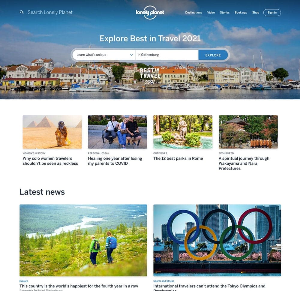 Best 11 Travel Website Design Inspiration
